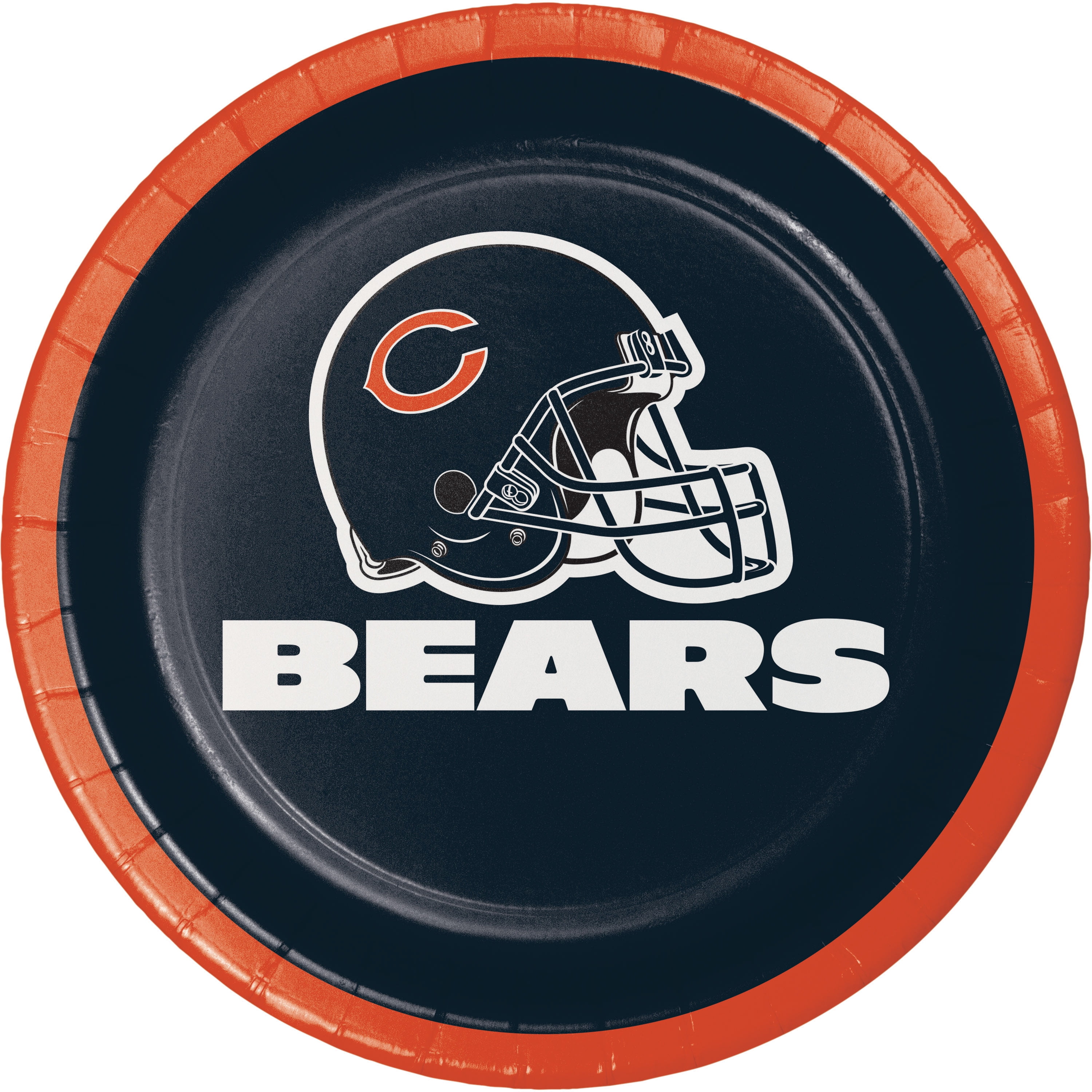 NFL Chicago Bears Round Paper Dessert Plates 24 Count for Party ...