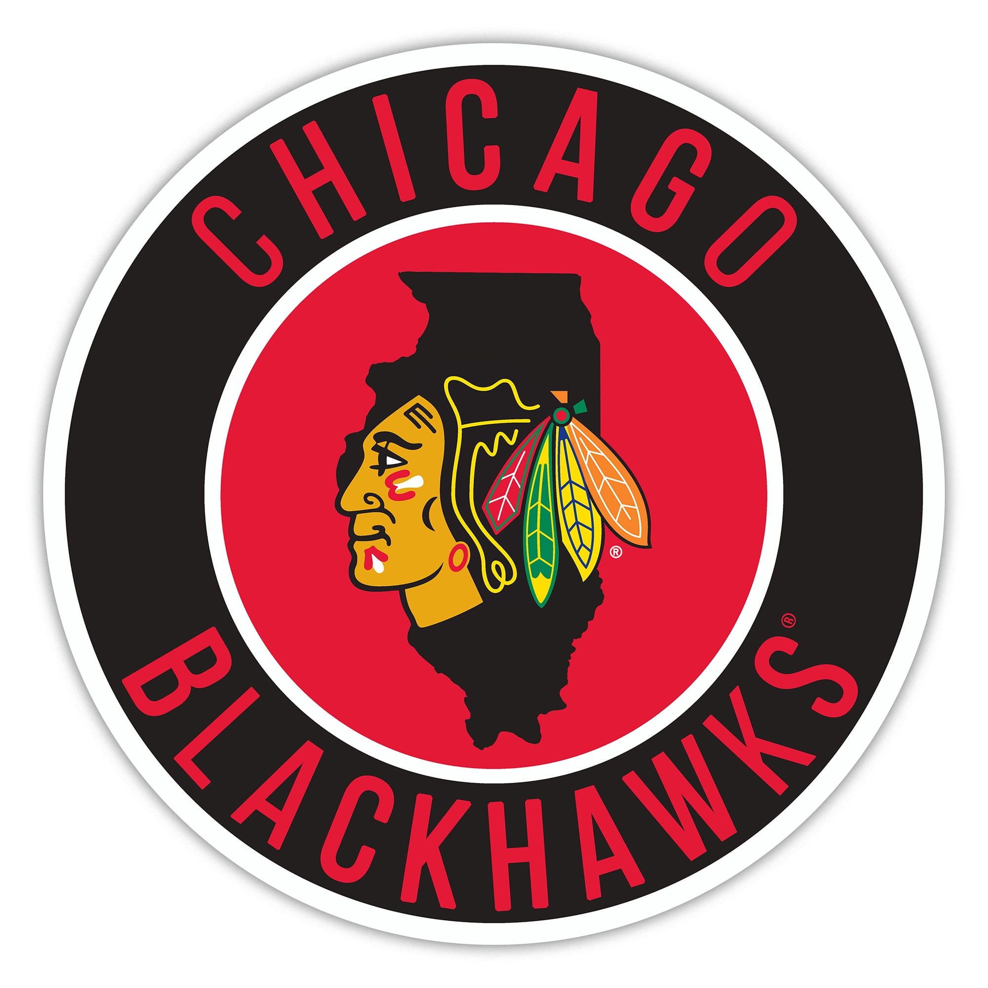 Chicago Blackhawks 12" State Circle Sign - Walmart.com
