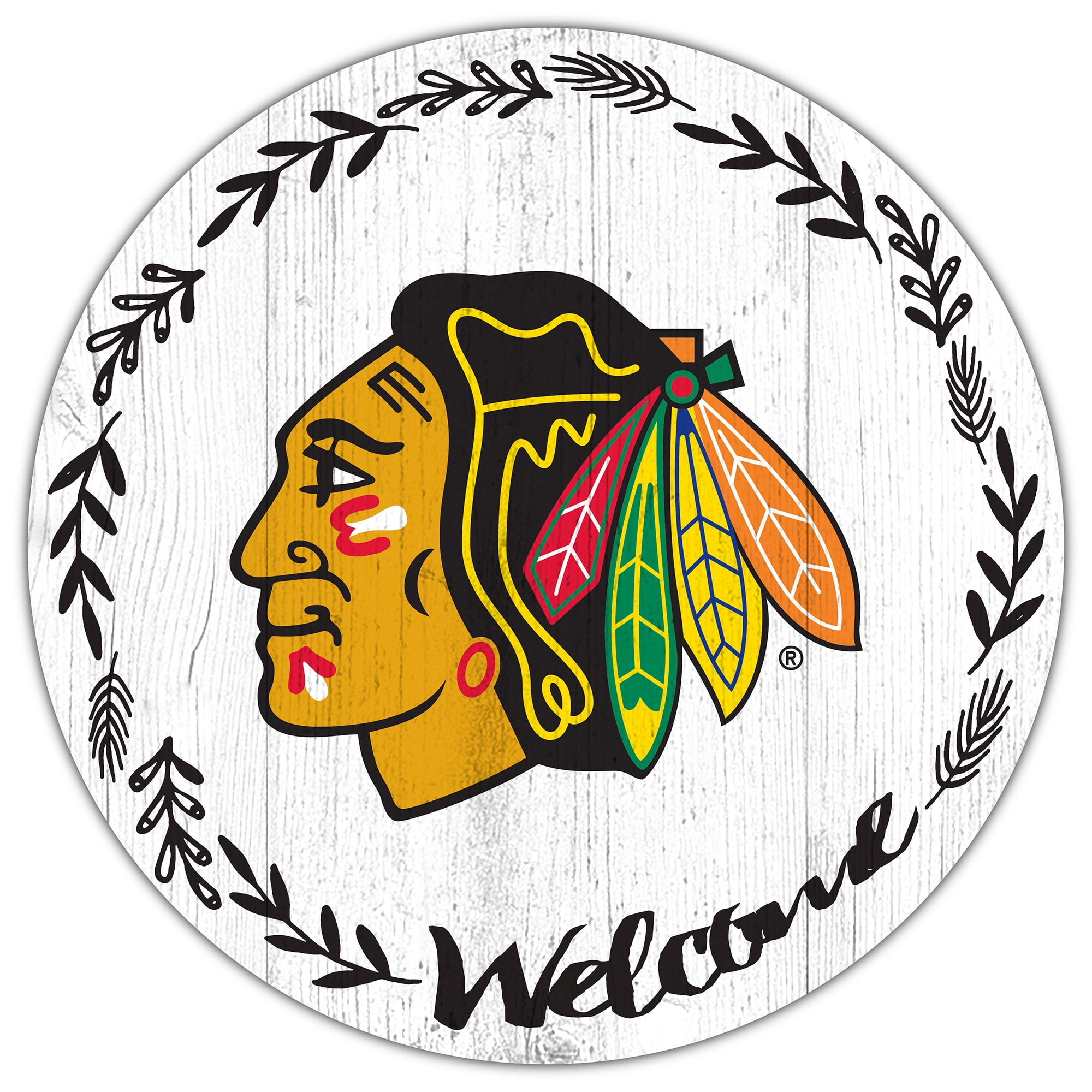 Chicago Blackhawks 12" Welcome Circle Sign - Walmart.com