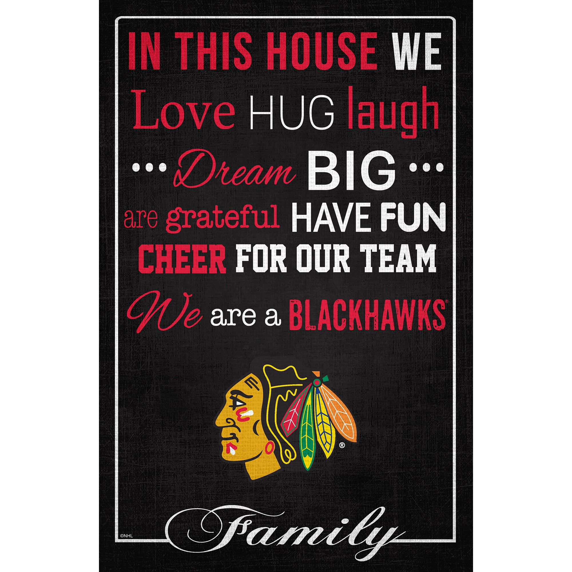 Chicago Blackhawks 17'' x 26'' In This House Sign - Walmart.com