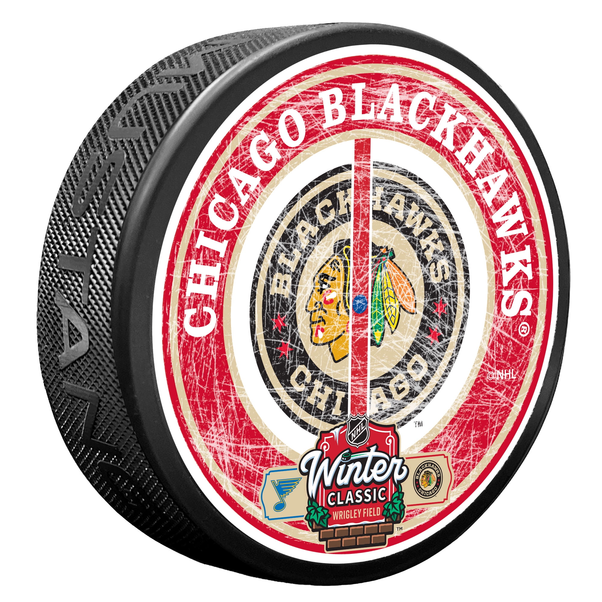 Chicago Blackhawks 2025 Winter Classic Center Ice Hockey Puck - Walmart.com