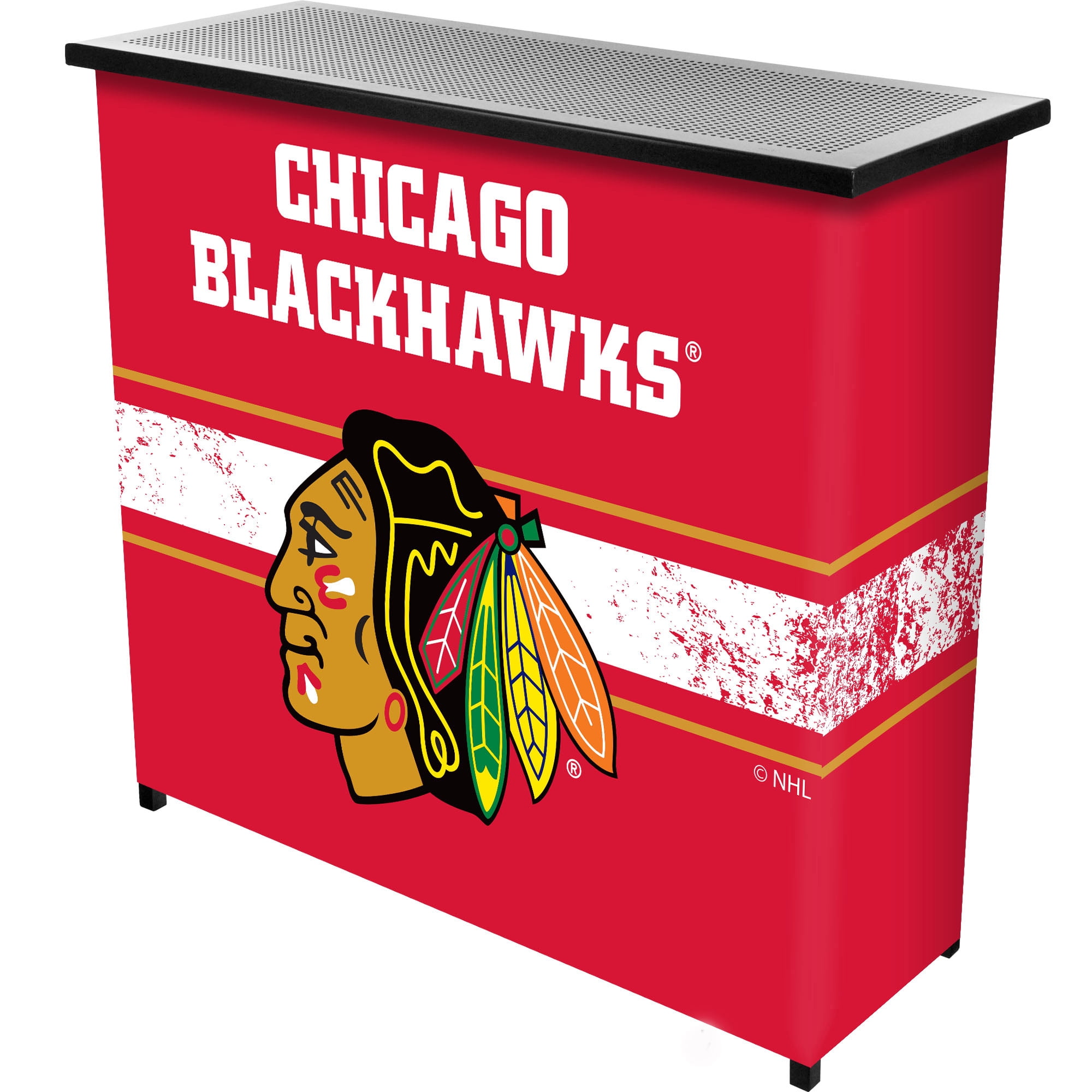 Chicago Blackhawks Logo Indoor or Outdoor Portable Bar with 2 Shelves ...