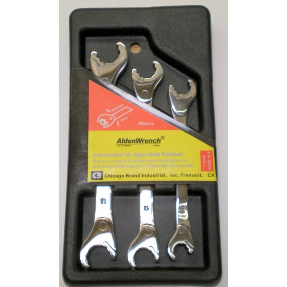 Chicago Brand 3Pc Metric Open-End Ratchet Wrench - Walmart.com
