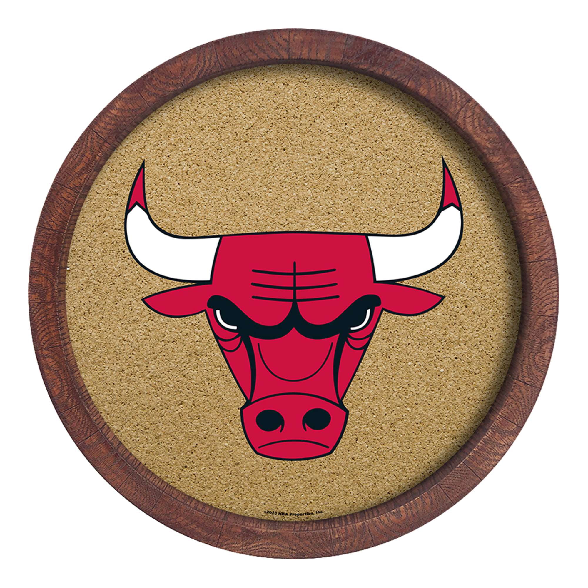 Chicago Bulls 20.25'' Round Faux Barrel Framed Cork Board - Walmart.com
