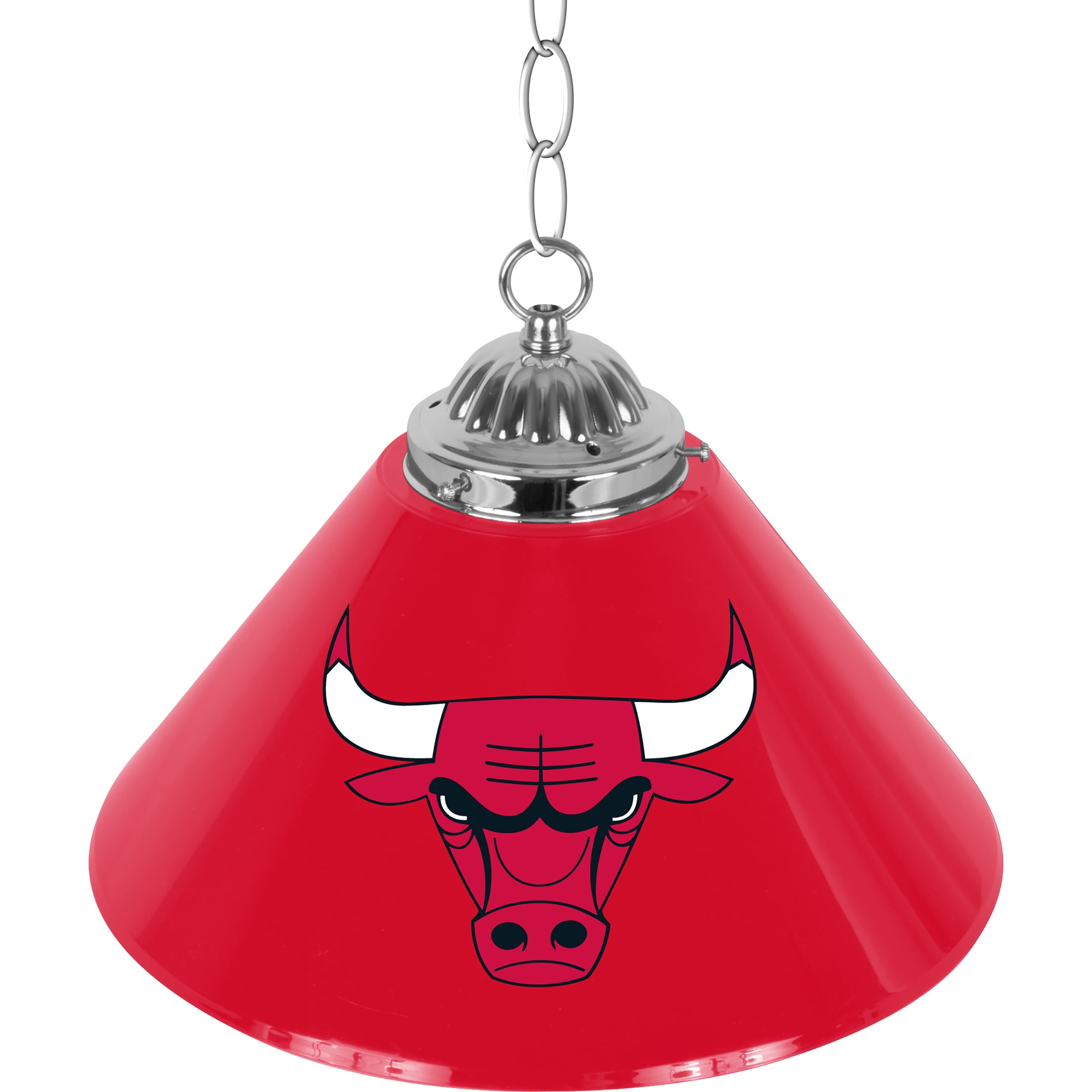 Chicago Bulls Logo 14-Inch Single Pendant Light with Pull Chain ...