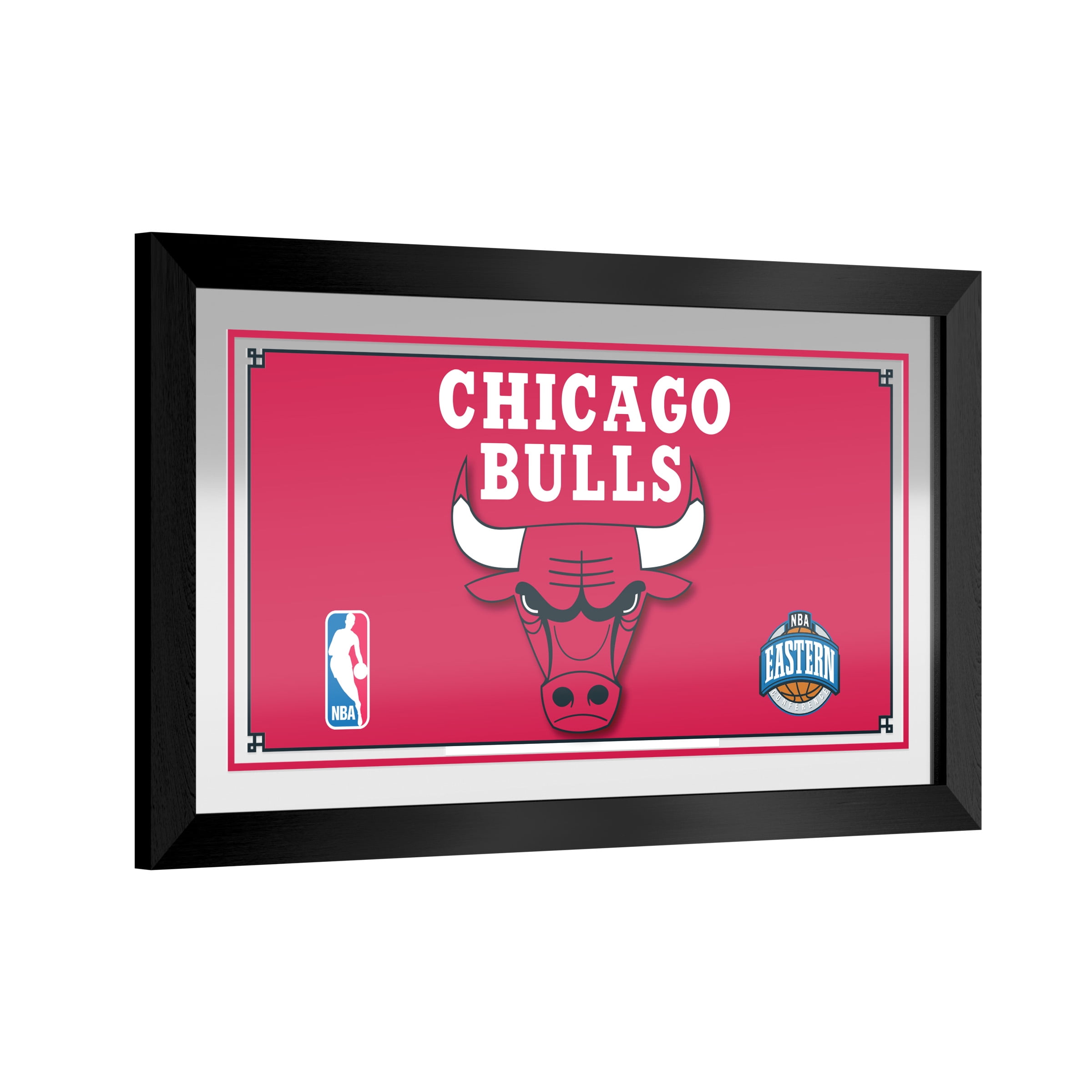 Chicago Bulls Logo Ready-To-Hang Black Framed Wall Mirror - Walmart.com