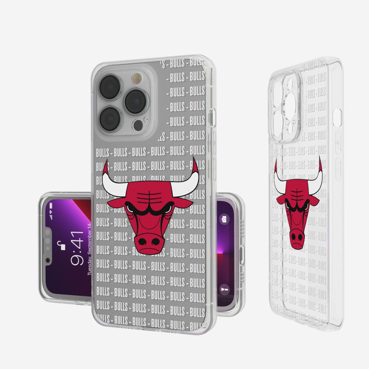Chicago Bulls iPhone Clear Text Backdrop Design Case - Walmart.com