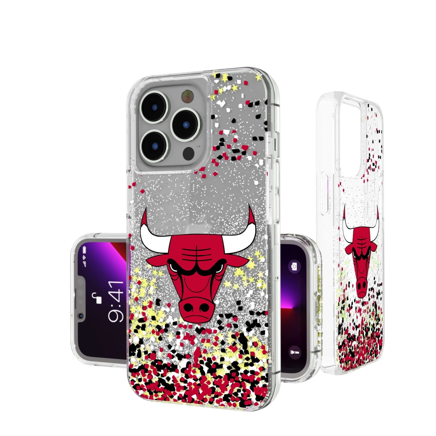 Chicago Bulls iPhone Glitter Case with Confetti Design - Walmart.com