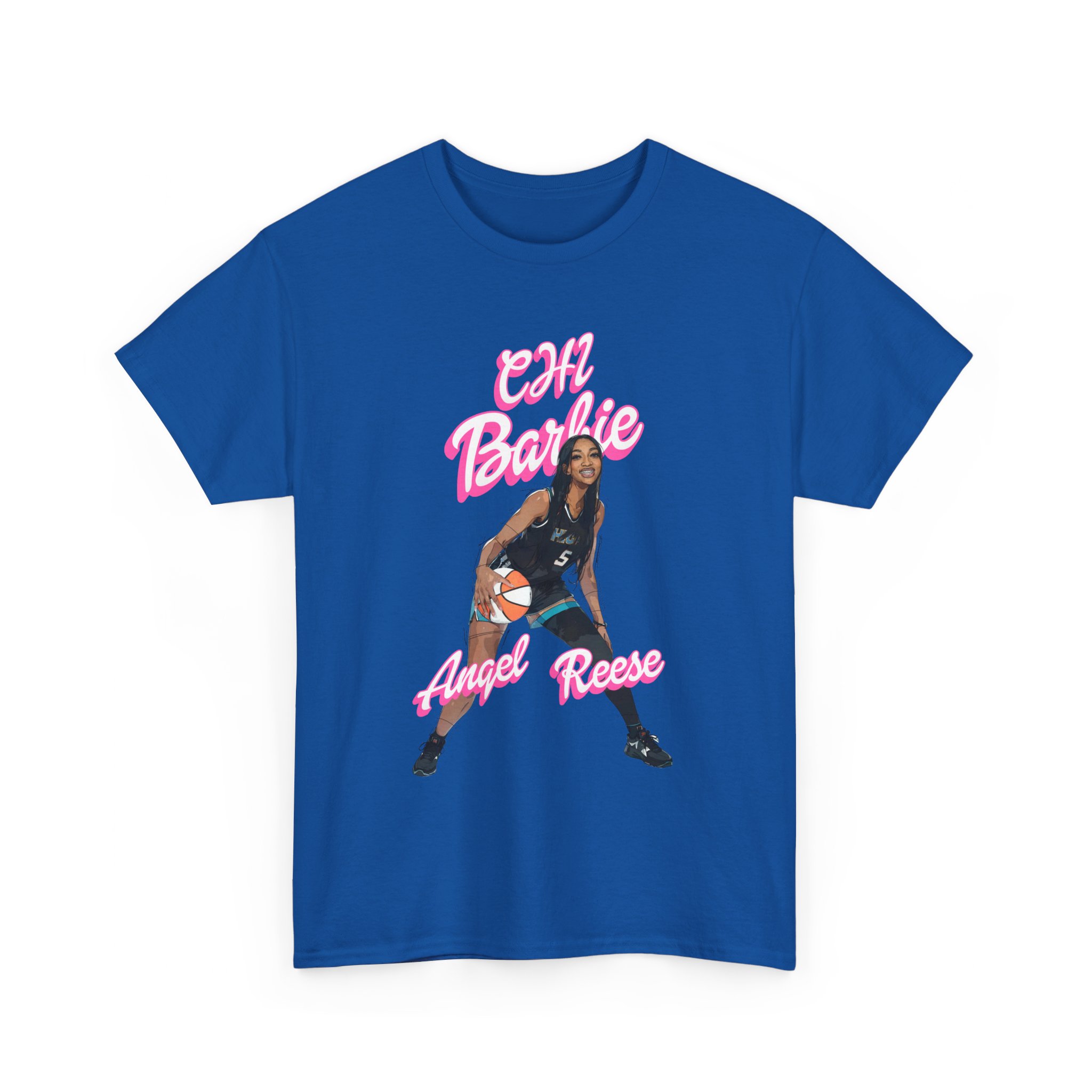 Chicago Chi Barbie Angel Reese 5 Cartoon basketball fan Unisex Cotton ...