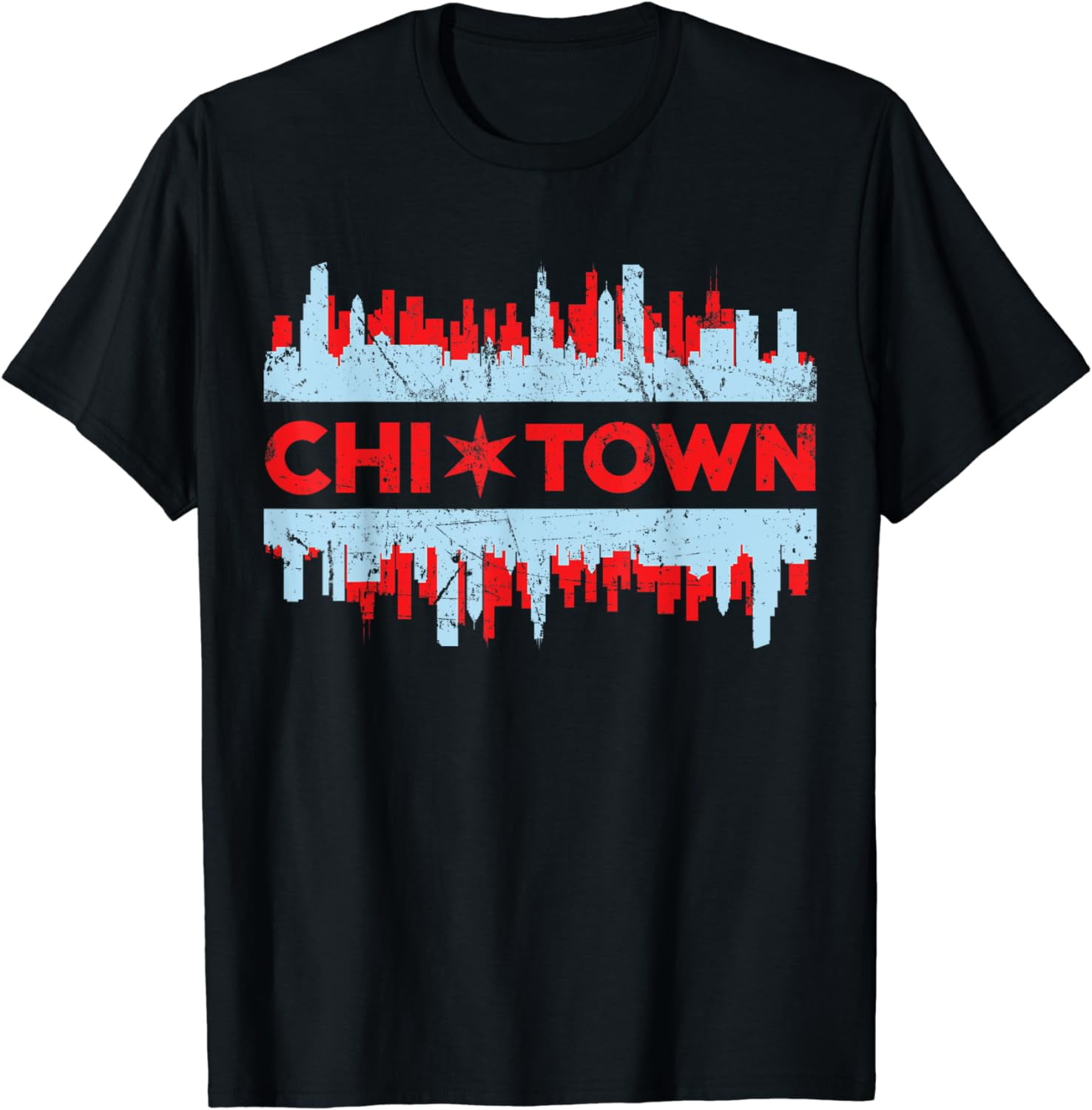 Chicago Chi Town Flag Skyline T-Shirt - Walmart.com