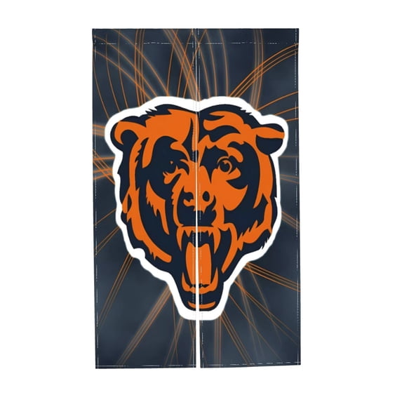 Chicago City Door Curtain 34" x 56" Football Team Themed Blackout Door ...