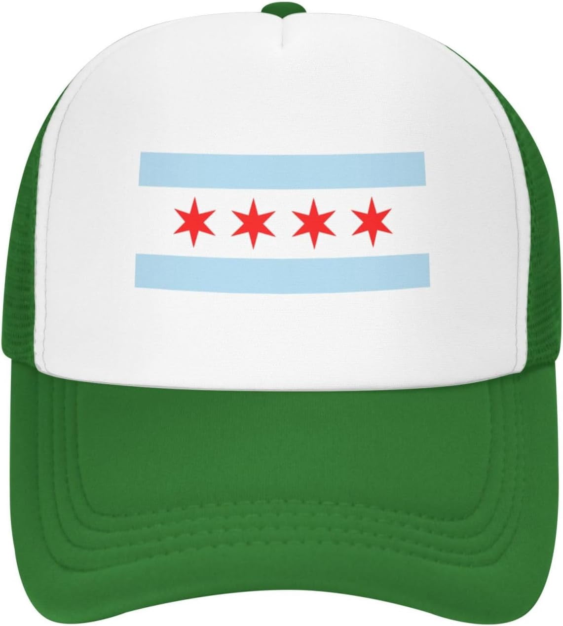 Chicago City Flag Unisex Trucker Hat – Mesh Baseball Cap Dad Hat Black ...
