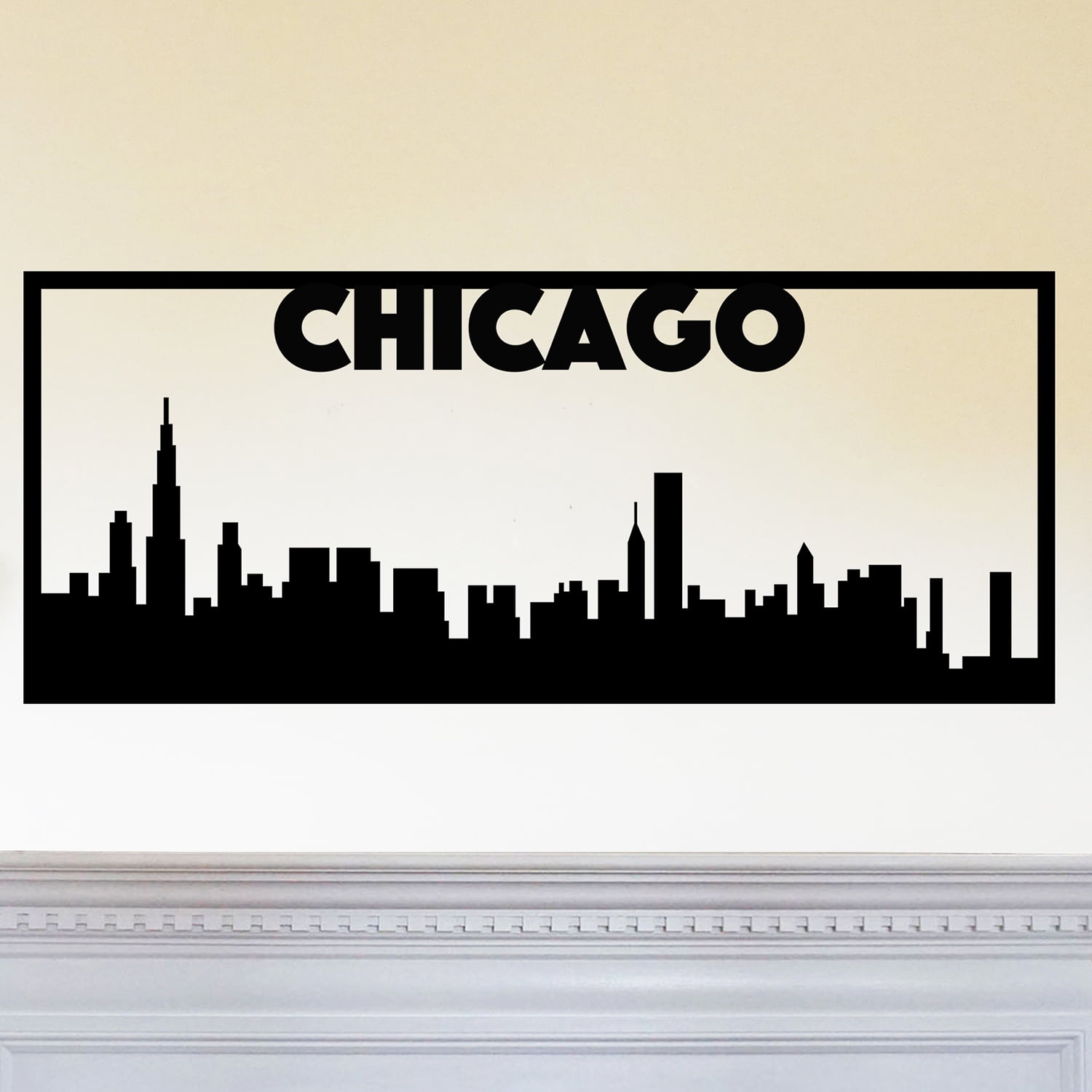 Chicago City Skyline Landscape - Beautiful Solid Steel Home Decor ...