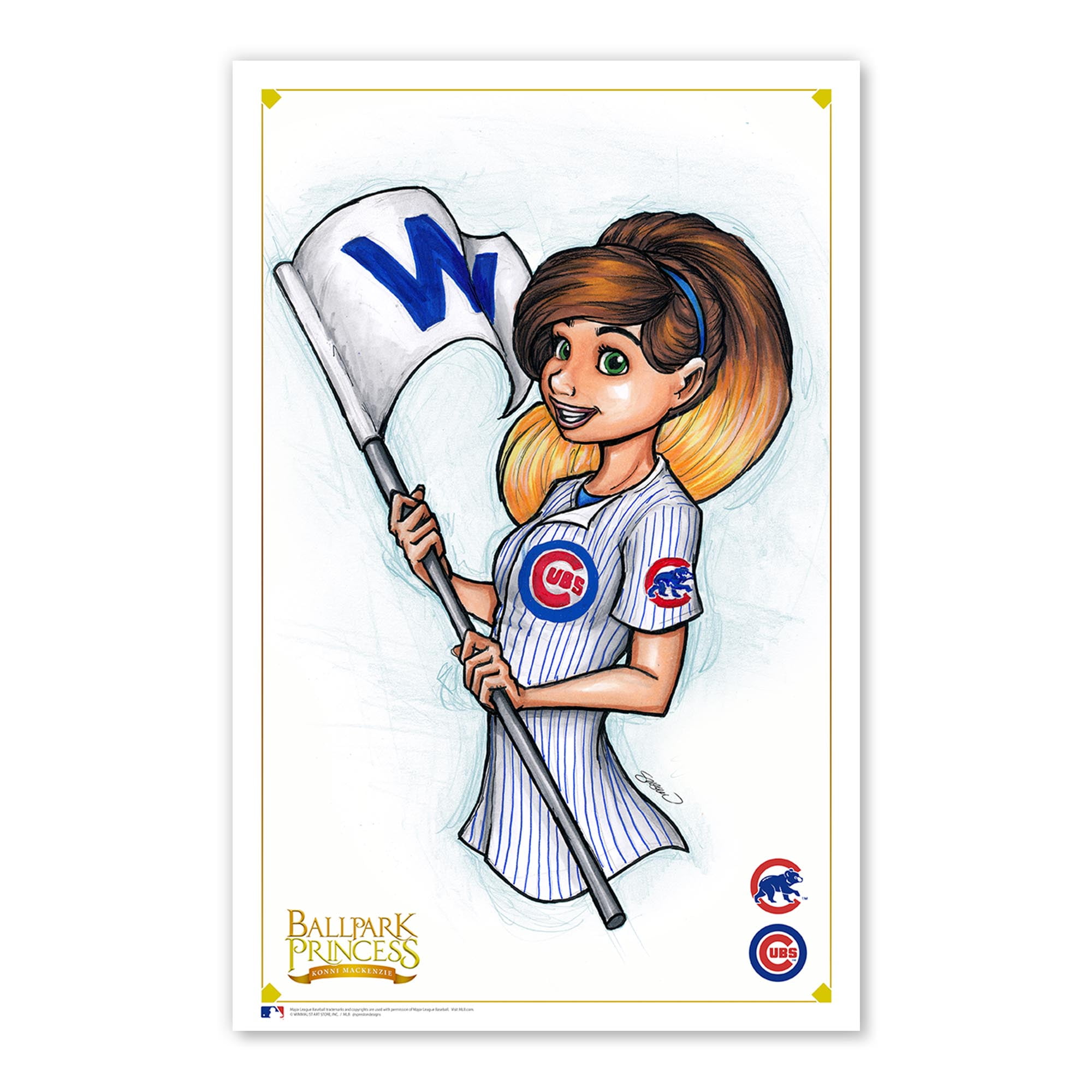 Chicago Cubs 11" x 17" Ballpark Princess Poster Print - Walmart.com
