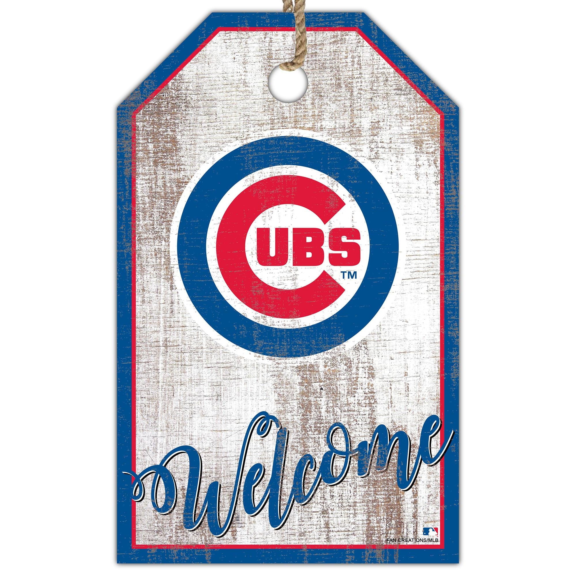 Chicago Cubs 11'' x 19'' Welcome Team Tag Sign - Walmart.com