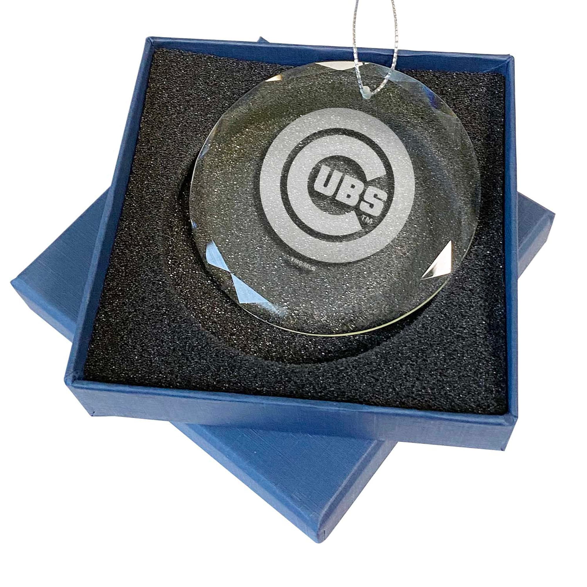Chicago Cubs 3.25'' Laser Engraved Glass Ornament - Walmart.com