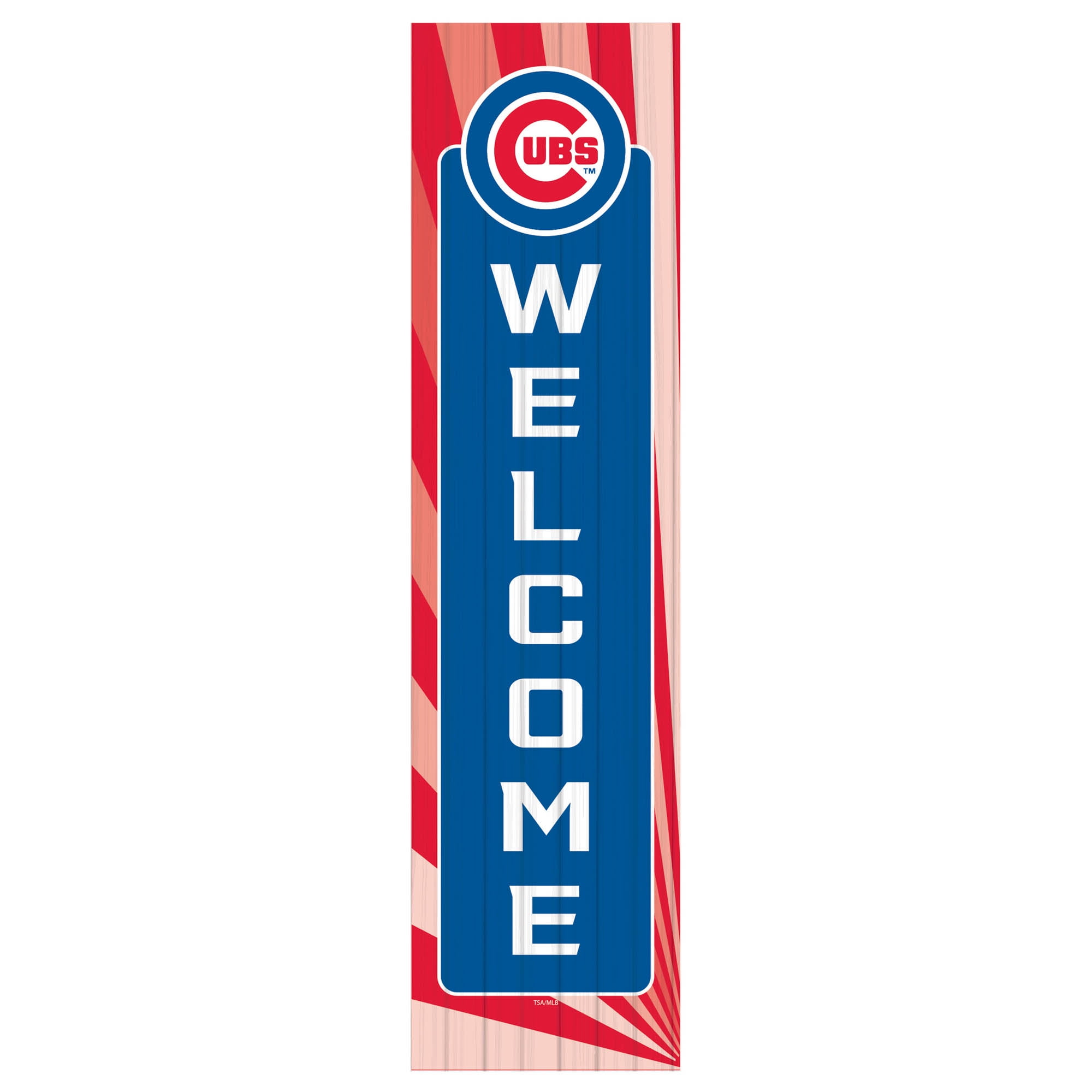 Chicago Cubs 47" Color Waves Porch Leaner Welcome Wall Sign - Walmart.com