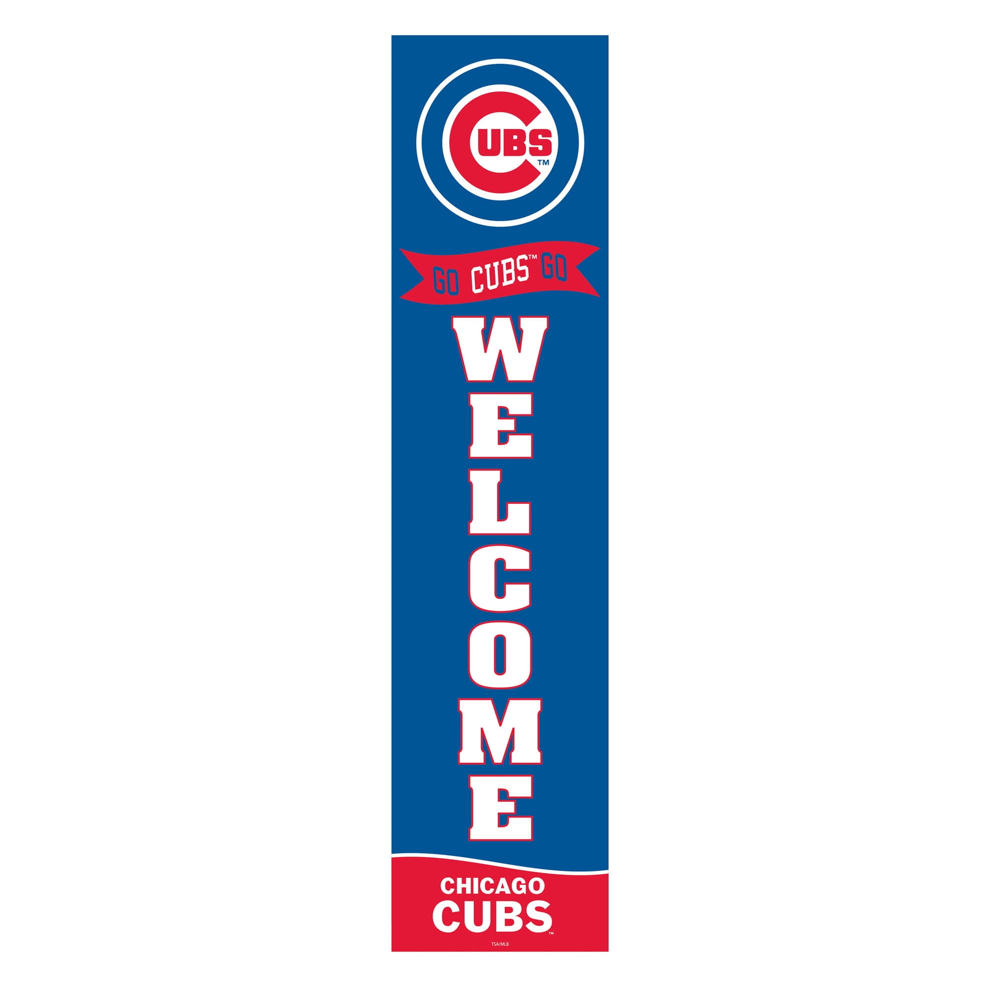 Chicago Cubs 47" Fan Chant Porch Leaner Welcome Wall Sign - Walmart.com