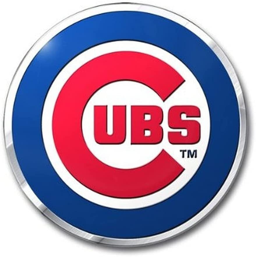 Chicago Cubs Embossed Color Auto Emblem Aluminum Metal Raised Decal ...