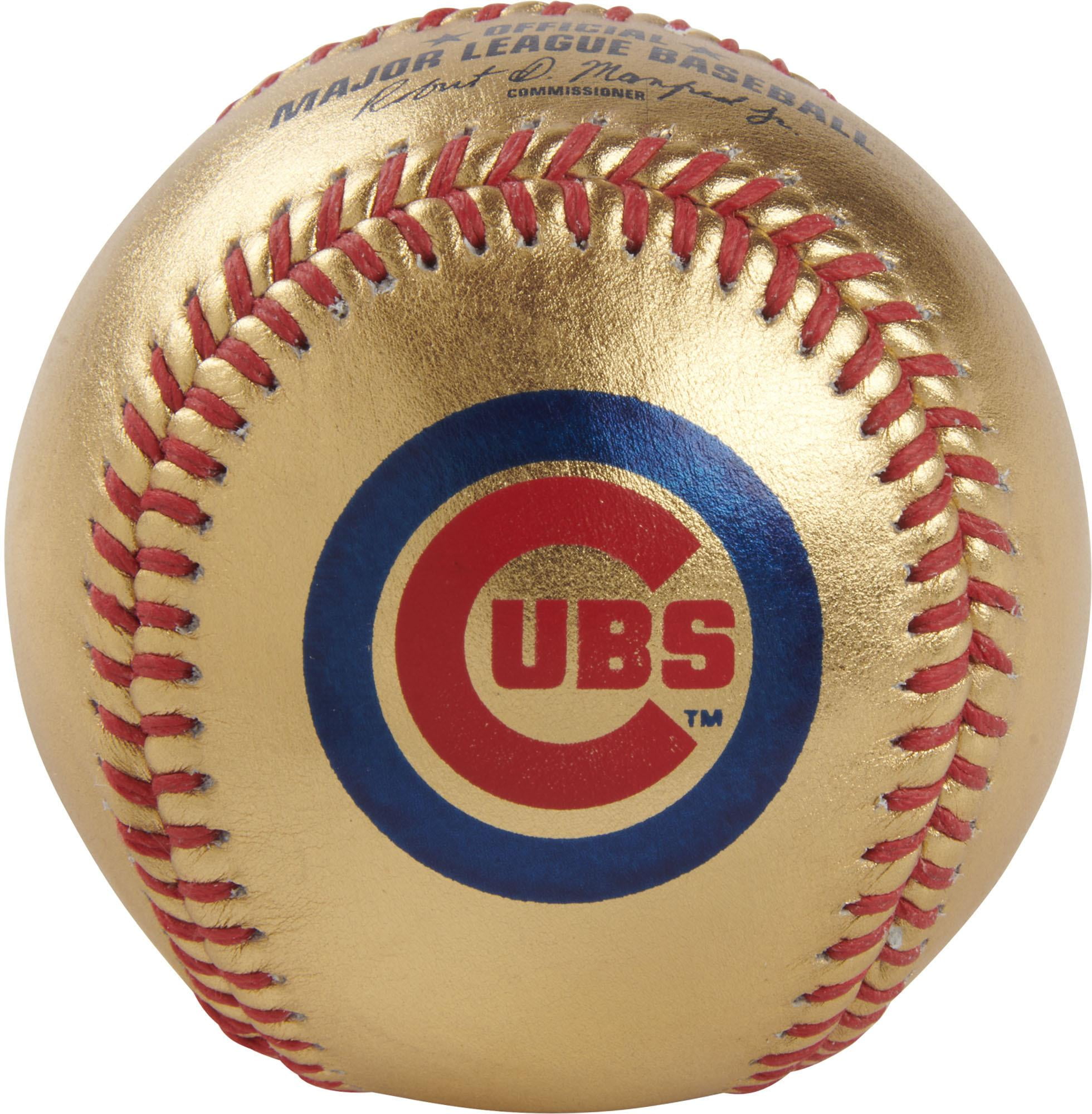 Chicago Cubs Rawlings Gold Leather Baseball - Walmart.com