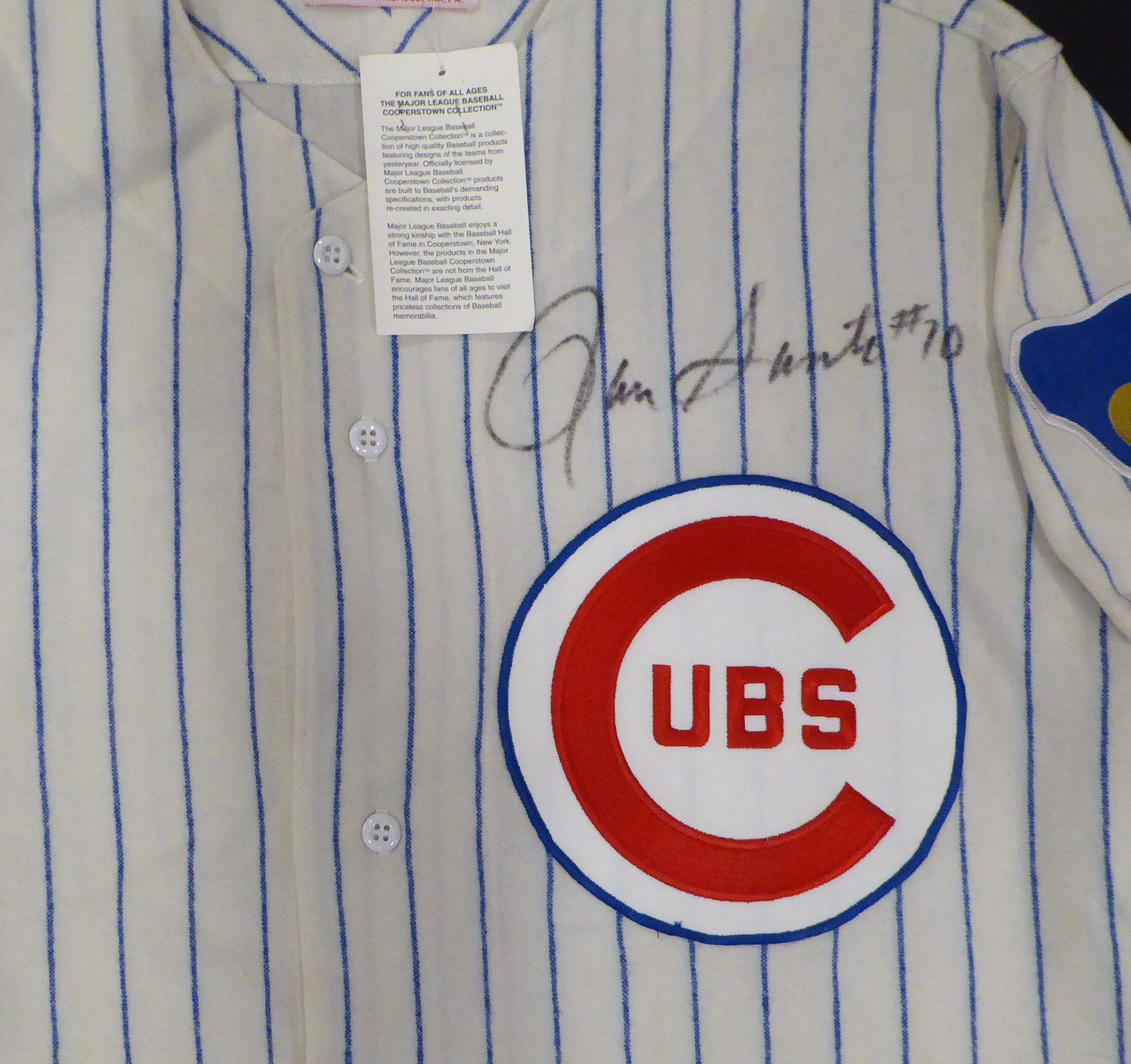 Chicago Cubs Ron Santo Autographed White 1969 Mitchell Ness Jersey Size ...