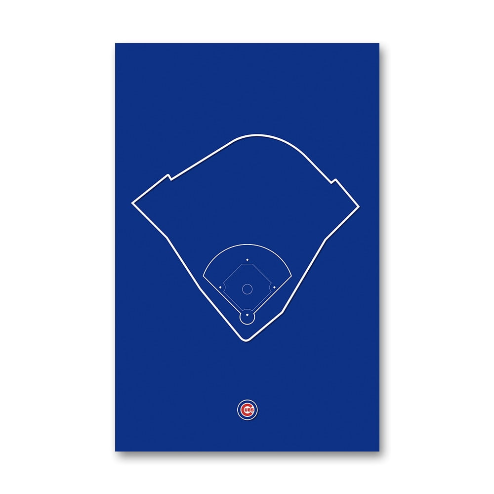 Chicago Cubs Wrigley Field 11" x 17" Ballpark Outline Art Poster ...
