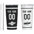 Chicago Cup Insulated Tumbler with Straw Custom Any Name & Number 20 oz ...