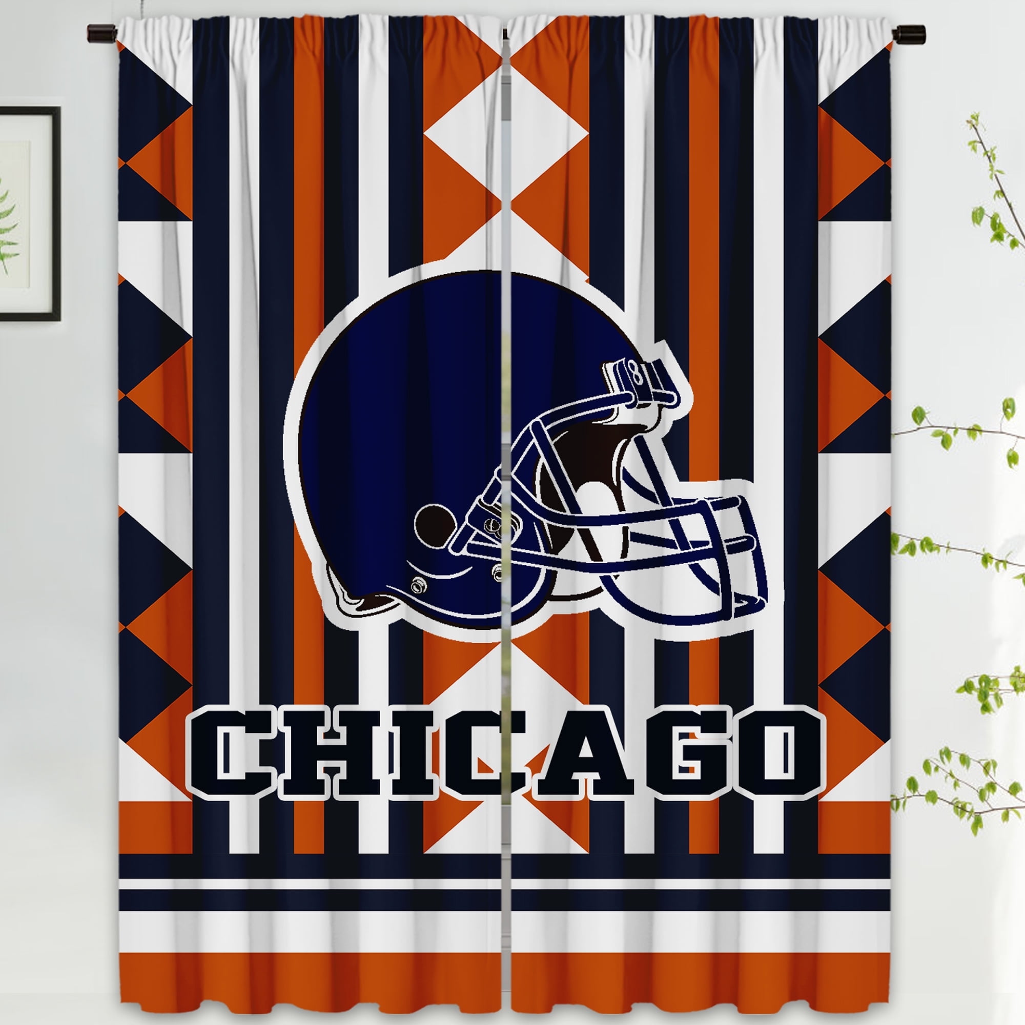Chicago Curtains for Bedroom, Blackout Curtains with Rod Pockets Top ...