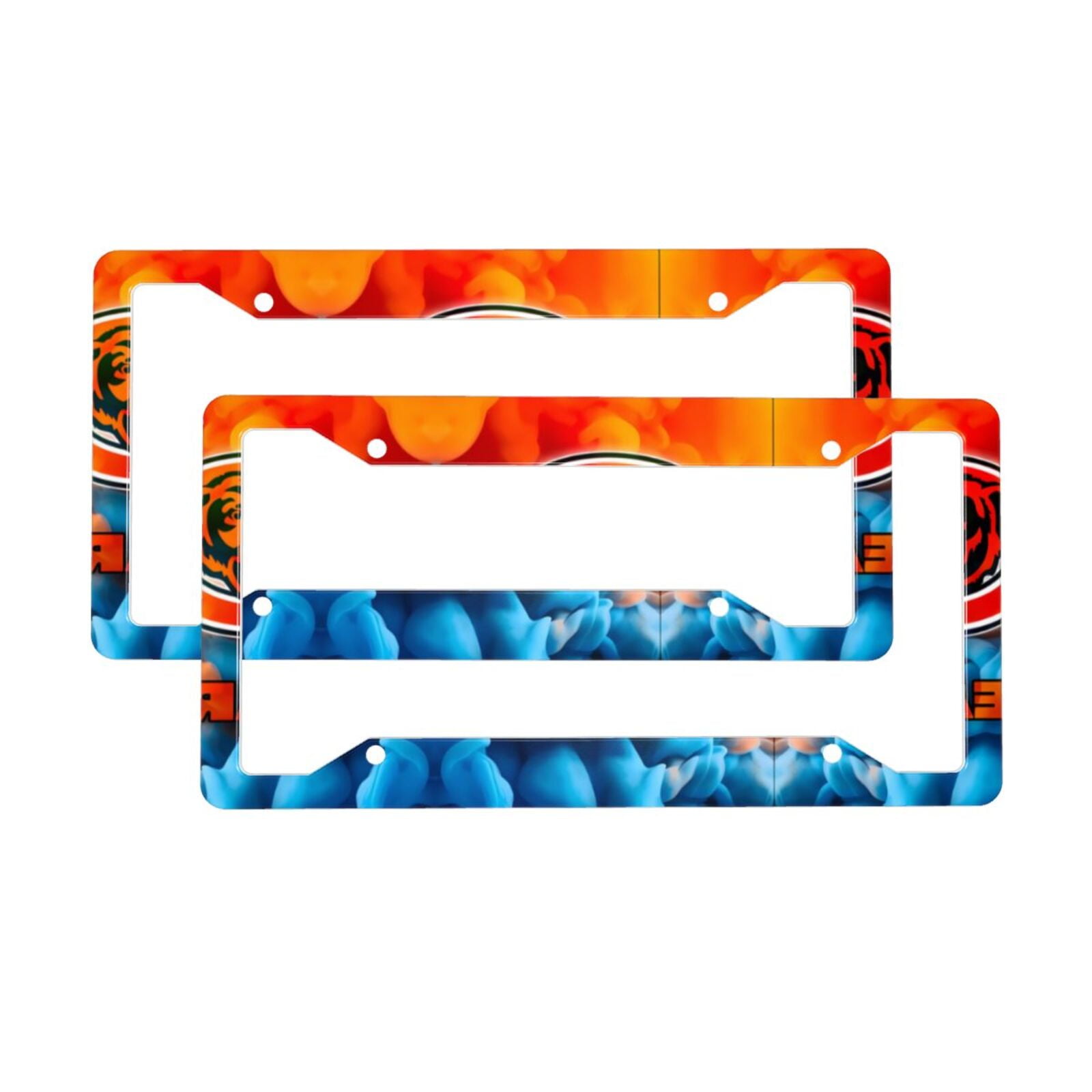 Chicago Custom 4-Hole Football License Plate Frame (Set of 2 ...