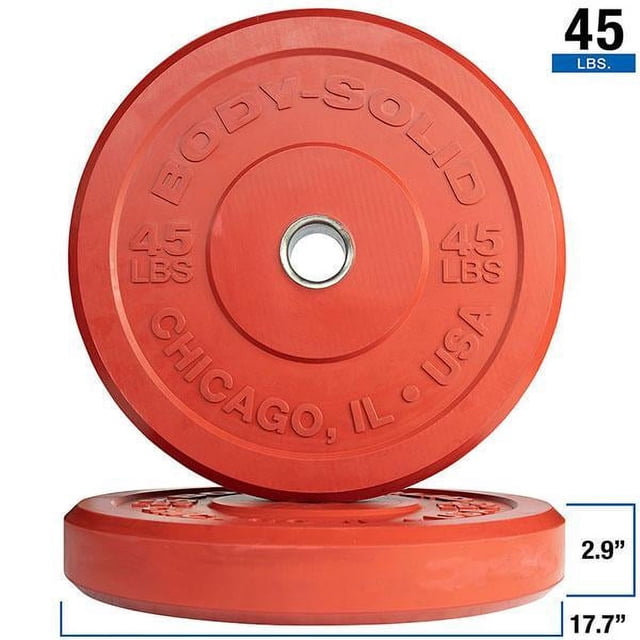 Chicago Extreme Color Bumper Plates 10, 15, 25, 35, 45 lb. - Walmart.com