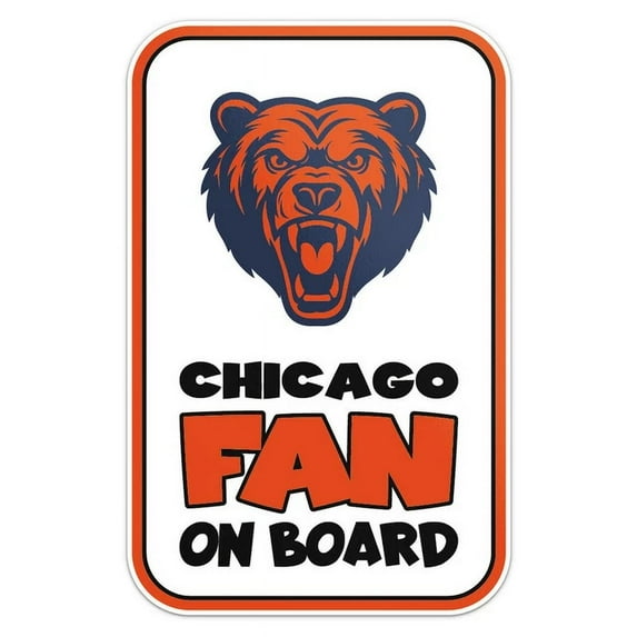 Chicago Fan On Board Sticker Phone Decal Water Bottle Stickers Car ...