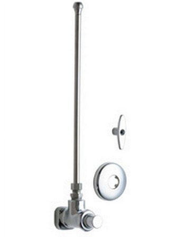 Chicago Faucets - 1017-CP Angle Stop Fitting with Supply Tube and Loose ...