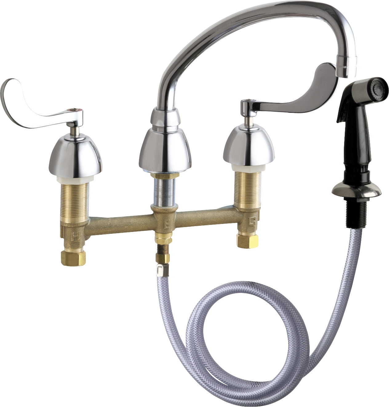 Chicago Faucets 200-A317ab Commercial Grade Low Arch Kitchen Faucet ...