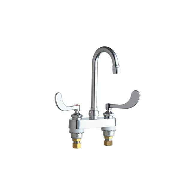 Chicago Faucets 895-317E2805-5Ab Commercial Grade Centerset Bathroom ...