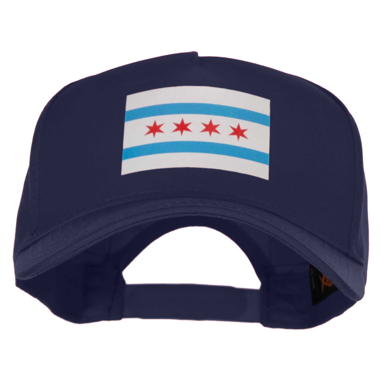 Chicago Flag 5 Panel Cotton Heat Transfer Unstructured Cap - Navy OSFM ...