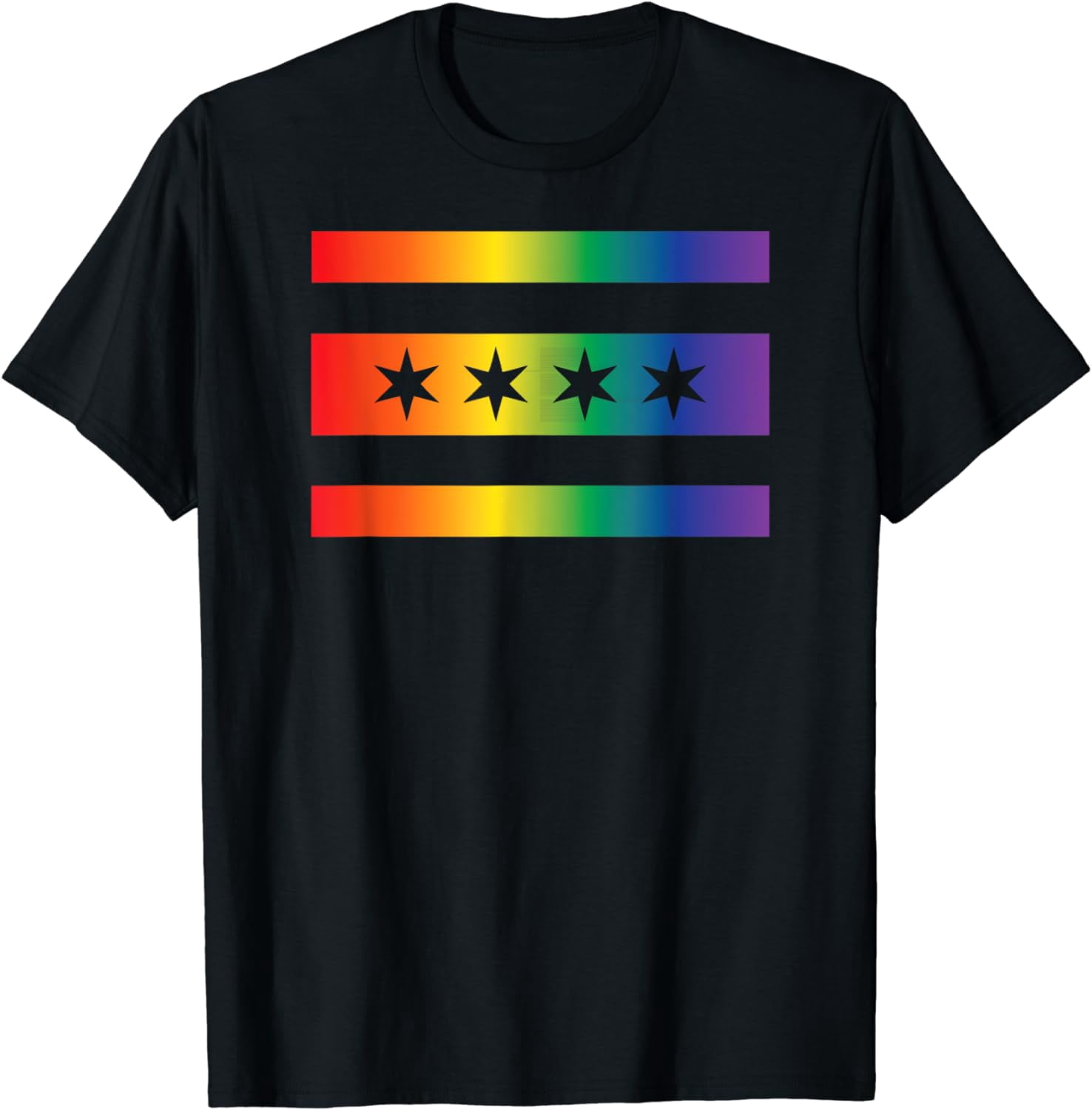 Chicago Flag & Gay Pride FlagCombo | LGBT Pride Shirt - Walmart.com