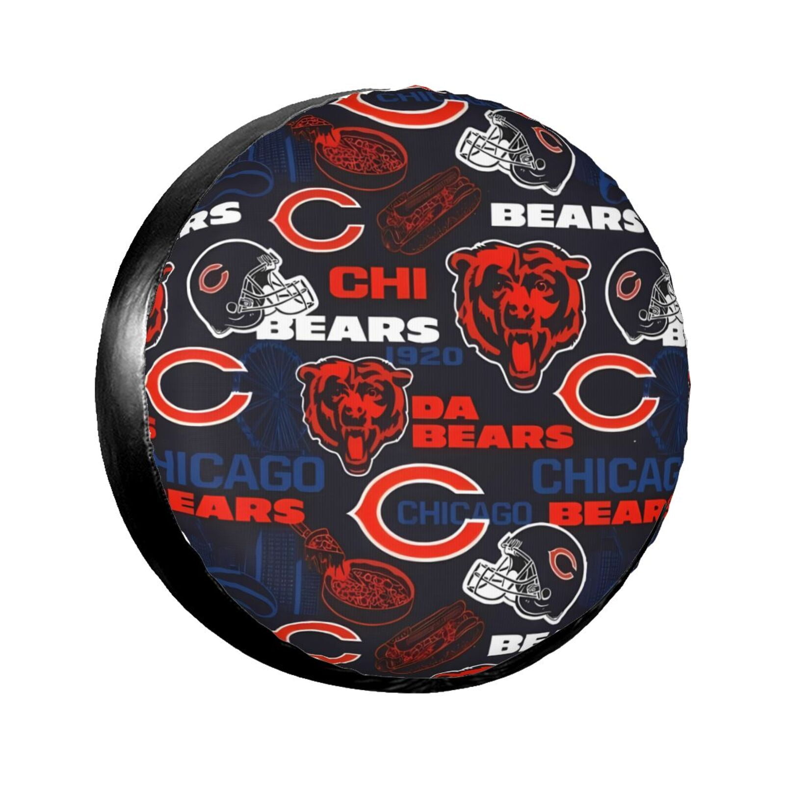 Chicago ‌Football Fan Print Spare Tire Cover – Durable Polyester Tire ...