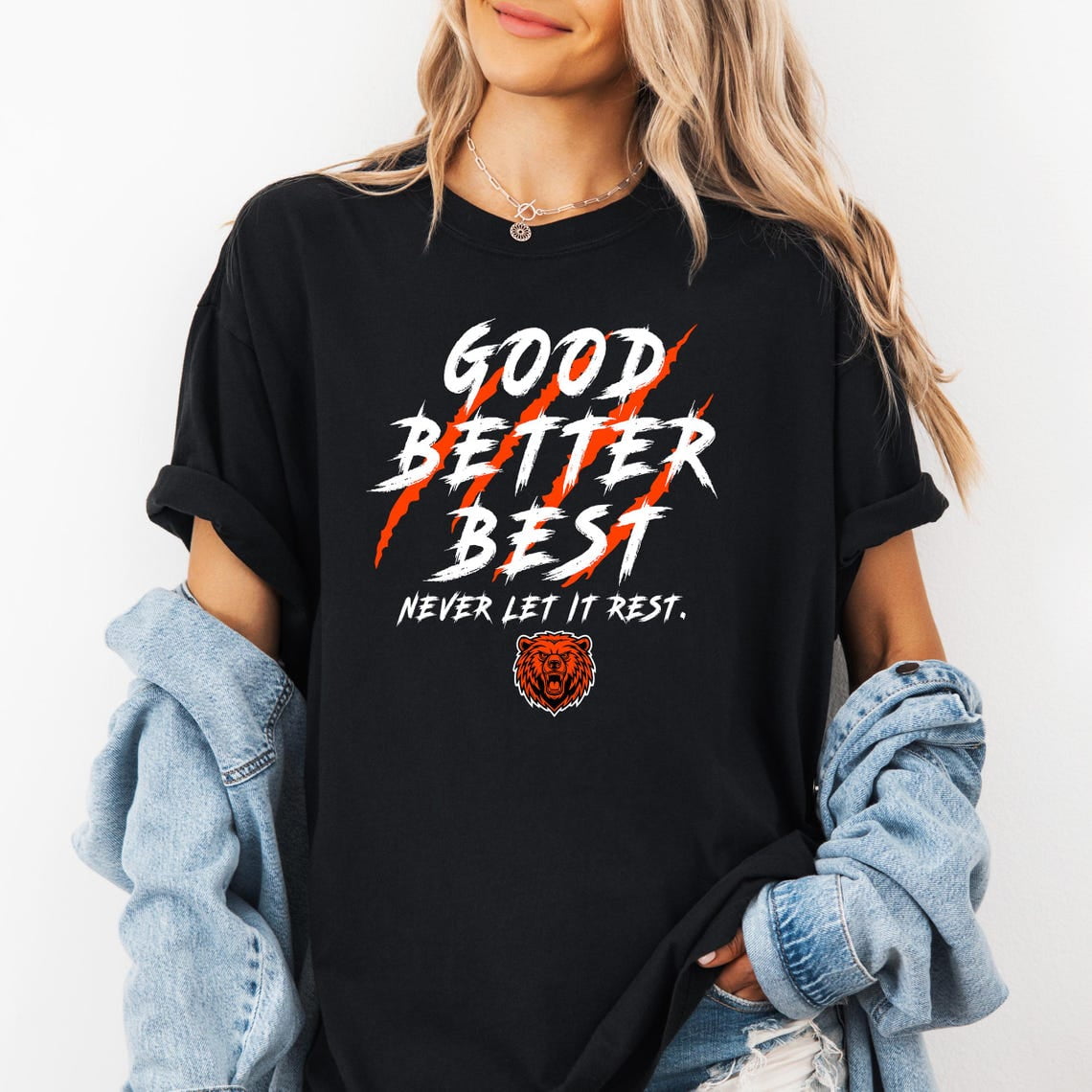 Chicago Football Motivational Graphic T-Shirt, Good Better Best Never ...