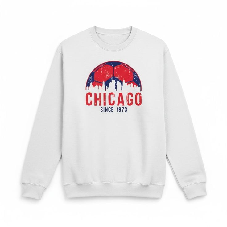 Chicago Football Sweatshirt Chicago Skyline Soccer FC Futbol Illinois ...