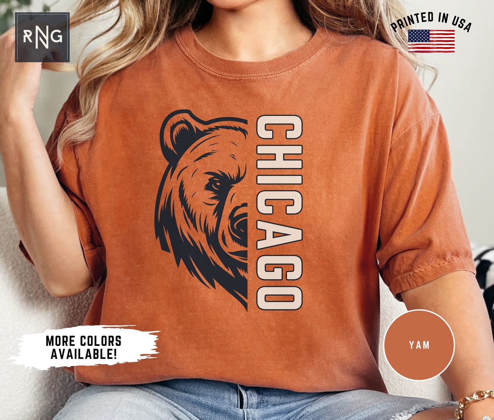 Chicago Football T-Shirt, Bear Football Gameday T-Shirt, Chicago ...