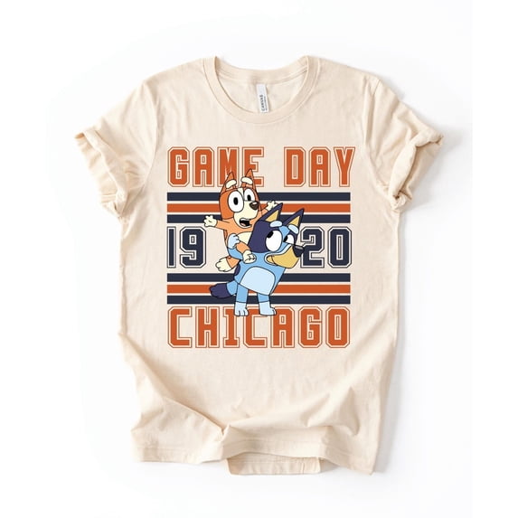Chicago Football T-Shirt – Blue Dog and Bongo Football T-shirt – Game ...
