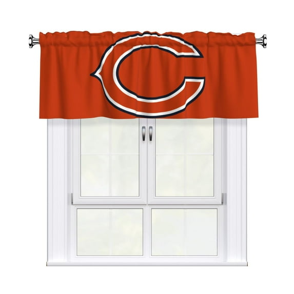 Chicago Football Team Blackout Valance Curtains 54x18in, Football Fan ...