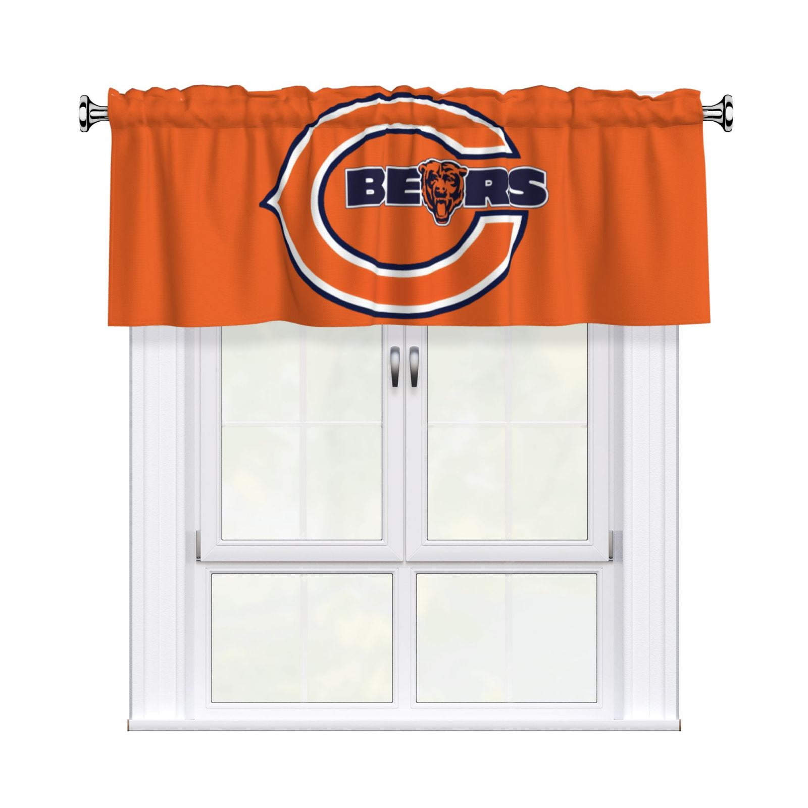 Chicago Football Team Blackout Valance Curtains 54x18in, Football Fan ...