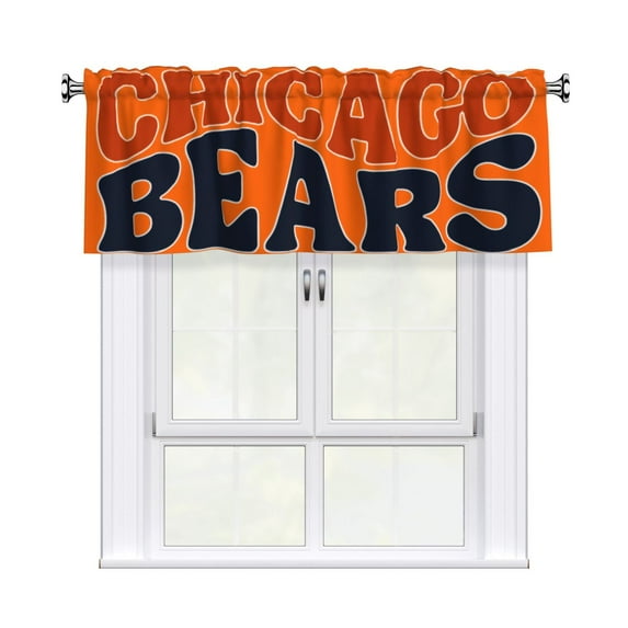 Chicago Football Team Blackout Valance Curtains 54x18in, Football Fan ...