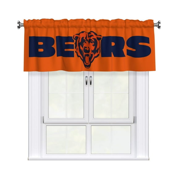 Chicago Football Team Blackout Valance Curtains 54x18in, Football Fan ...