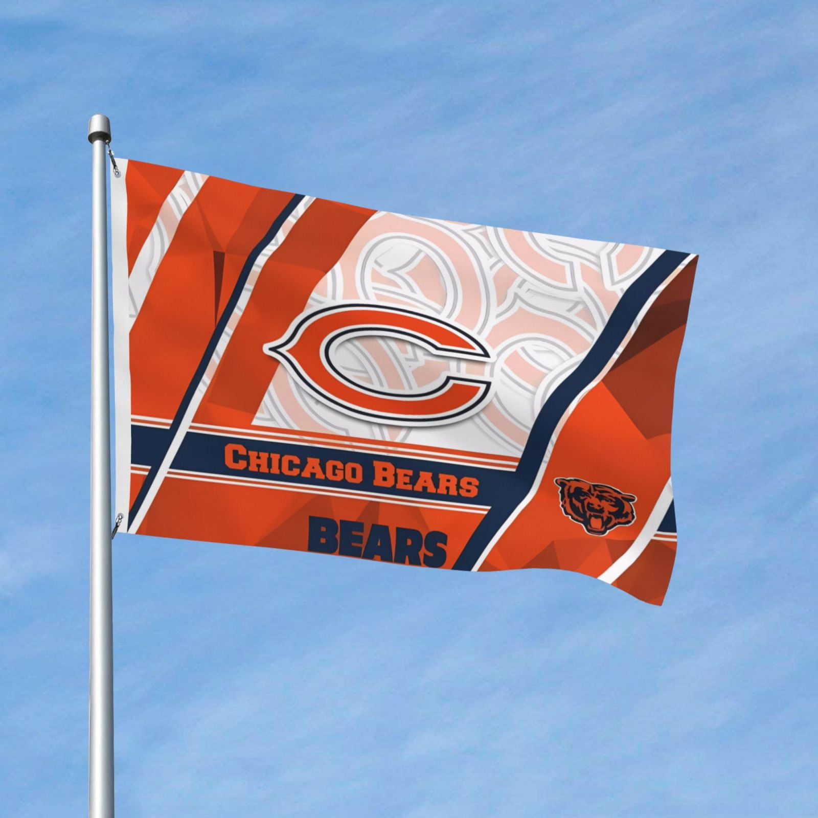 Chicago Football Team Double-Sided Flag 3x5 Ft, Match Day Fan Support ...