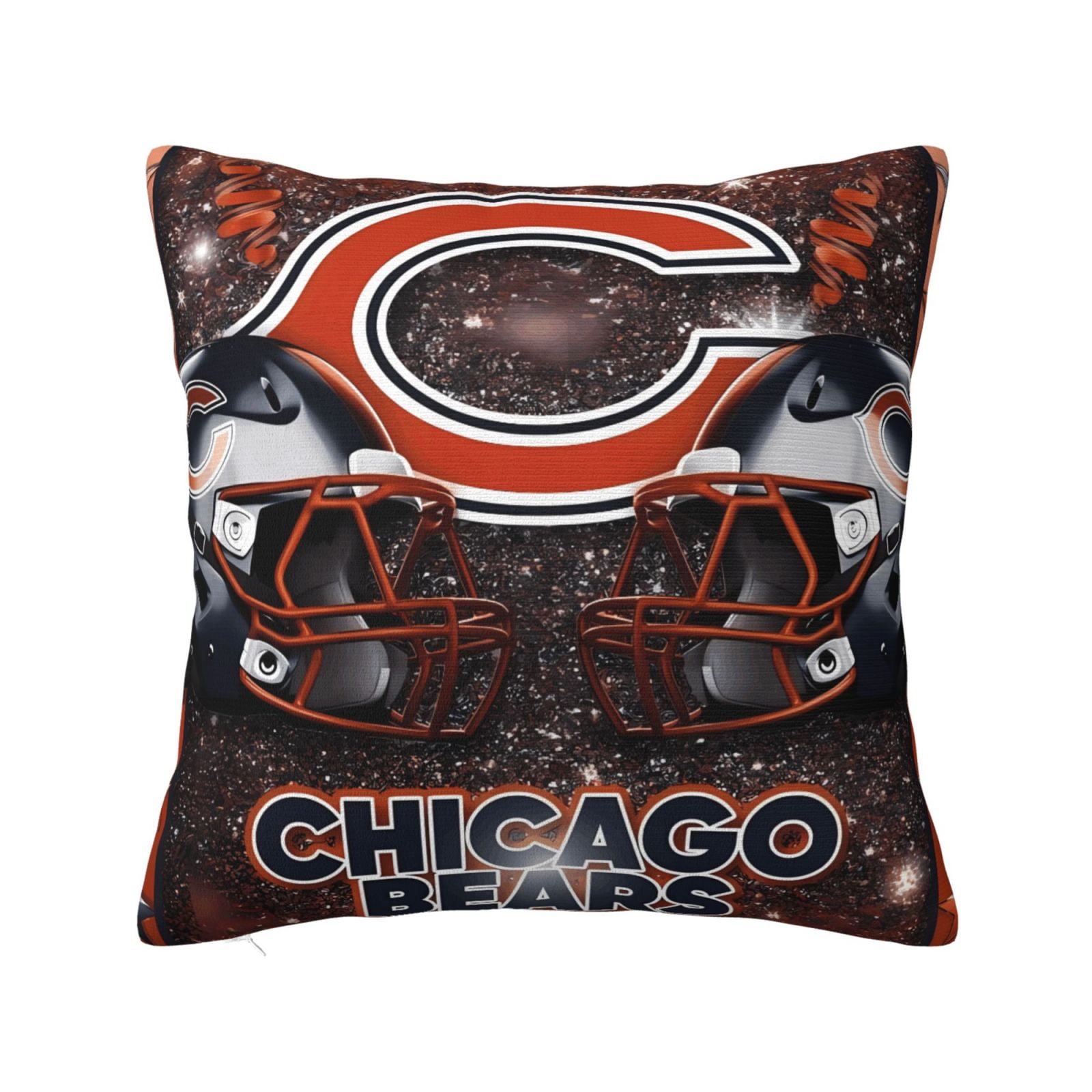 Chicago Football Team Double-Sided Plush Pillowcase Square Pillow Shell ...