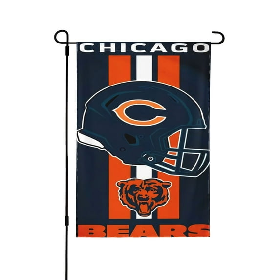 Chicago Football Team Garden Flag 12.5"x18"/28"x40" Double Sided Yard ...