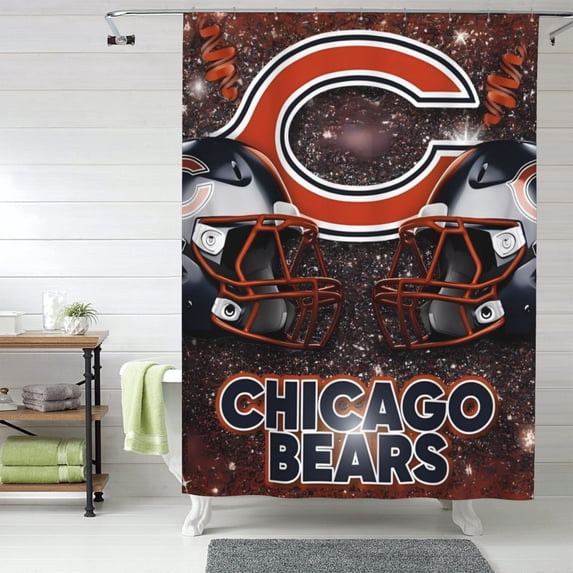 Chicago Football Team-Inspired Waterproof Shower Curtain 60x72in ...