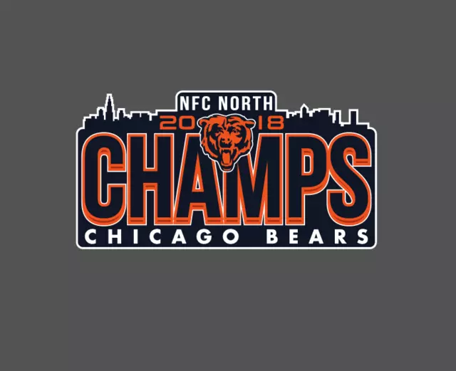 Chicago Football Team Sticker Decal 2018 Division Champions - Die Cut ...